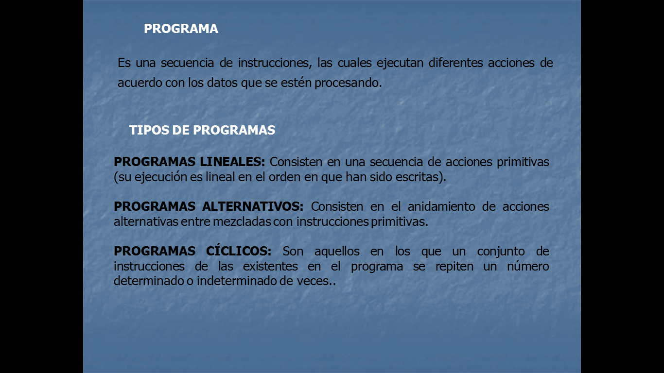 CONCEPTOS GENERALES :: PROYECTO DE :PROGRAMACION BASICA